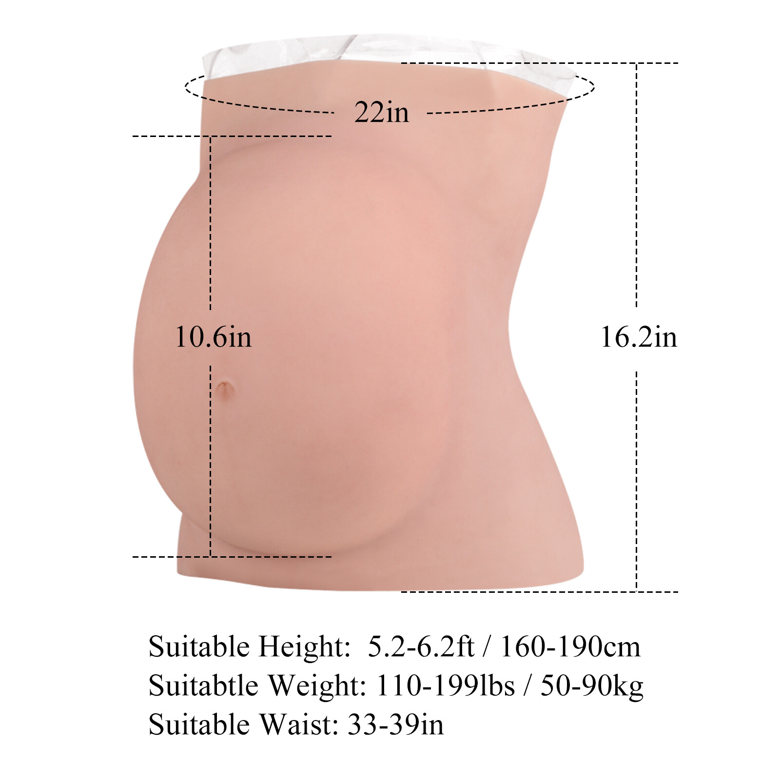 6 Months Silicone Fake Pregnant Belly Bump Artificial Bellies Tummy ...
