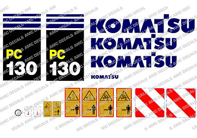 KOMATSU PC130-7 DIGGER DECAL STICKER SET | eBay