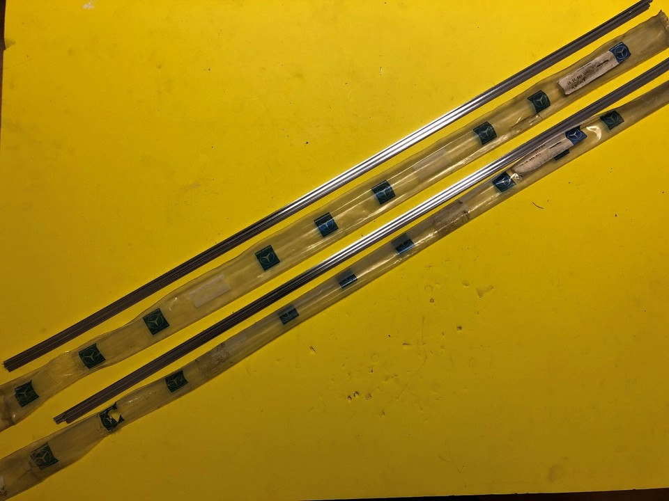 Mercedes W114 W115 Roof Rain Rail Gutter Moulding trim Set Genuine NOS ...