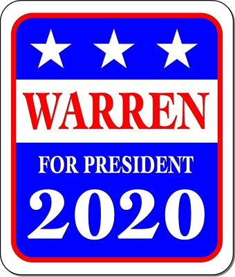 WARREN FOR PRESIDENT 2020 Metal Aluminum composite sign | eBay