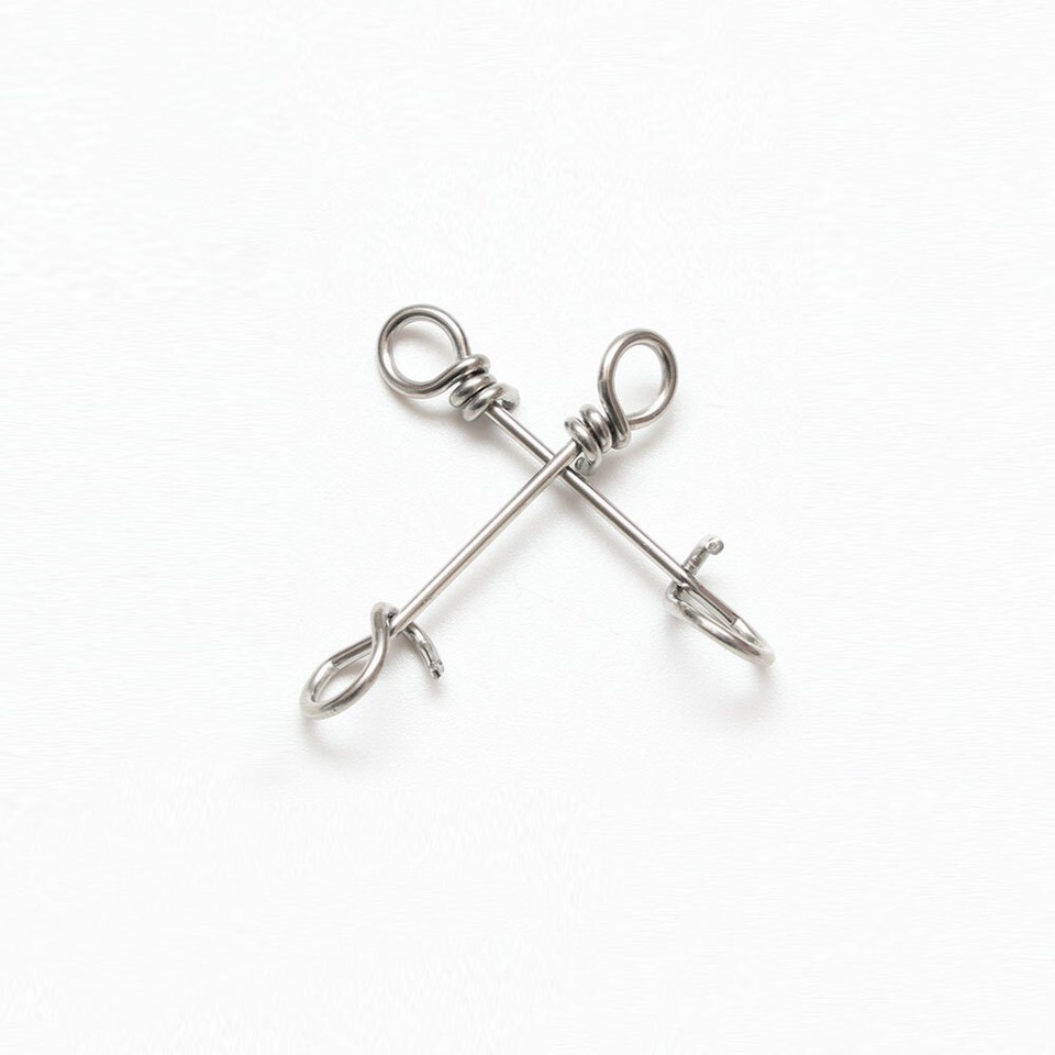 100PCS Stainless Steel Connector Fishing Lures Clips Fishing Snaps Link ...