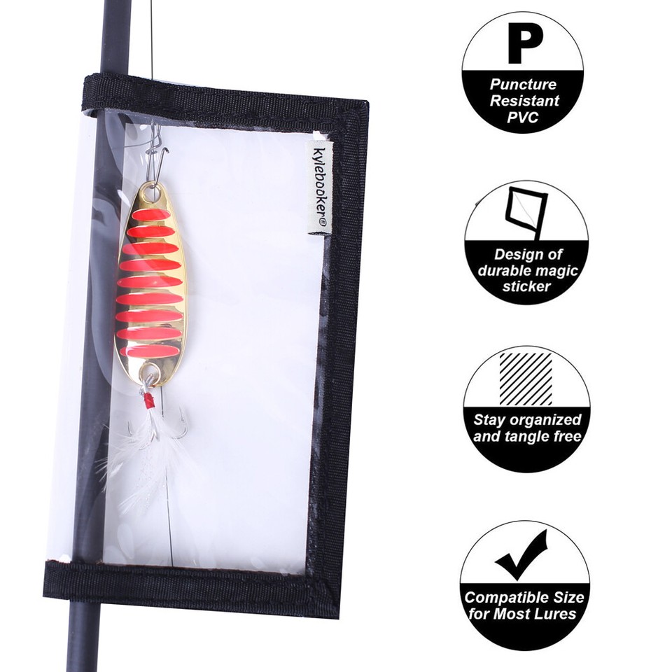 Lure Wraps Cover Lures & Hooks Safety on Fishing Rods - 4 pcs | eBay