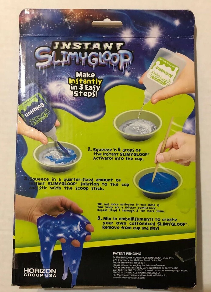 SLIMYGLOOP Instant Slime Maker Galactic Make Your Own Slimy Gloop No ...