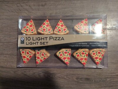 Pizza String Light Set 10 Light Strand Pepperoni Party Mushroom Indoor ...