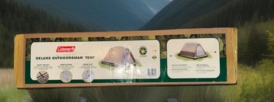 Vintage Coleman Deluxe Outdoorsman Tent Sleeps 3-4 Easy Setup Rain ...
