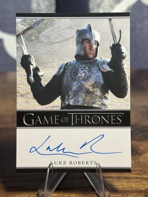 Game of Thrones The Great Houses LUKE ROBERTS Bordered Auto AUTOGRAPH ...