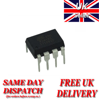 Atmel ATTINY85 Microcontroller - 8-bit AVR 20MHz 8-Pin DIP IC | eBay UK