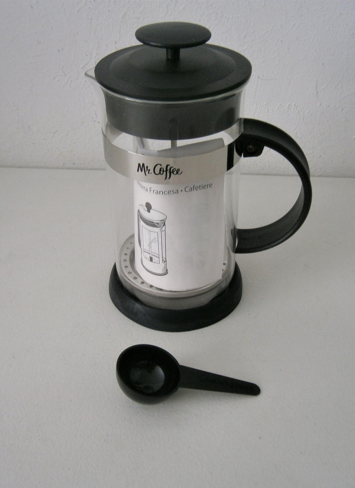 NEW Mr. Coffee French Coffee Press Maker 32oz with 4 Mr. Coffee Mugs ...