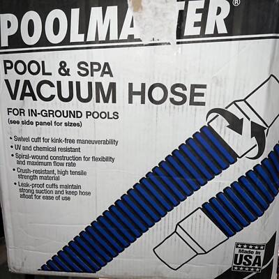 Poolmaster Pool & Spa Vacuum Hose 35’ x 1.5” w/ Swivel Cuff For In ...