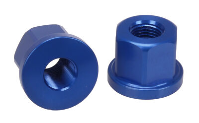 3/8" X 26T REGULAR bicycle axle nuts 7075 aluminum (PAIR) COBALT BLUE ...