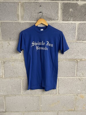 Vtg 70’s Royal Blue Brewery Shirt Front And Back Print T Shirt Medium ...