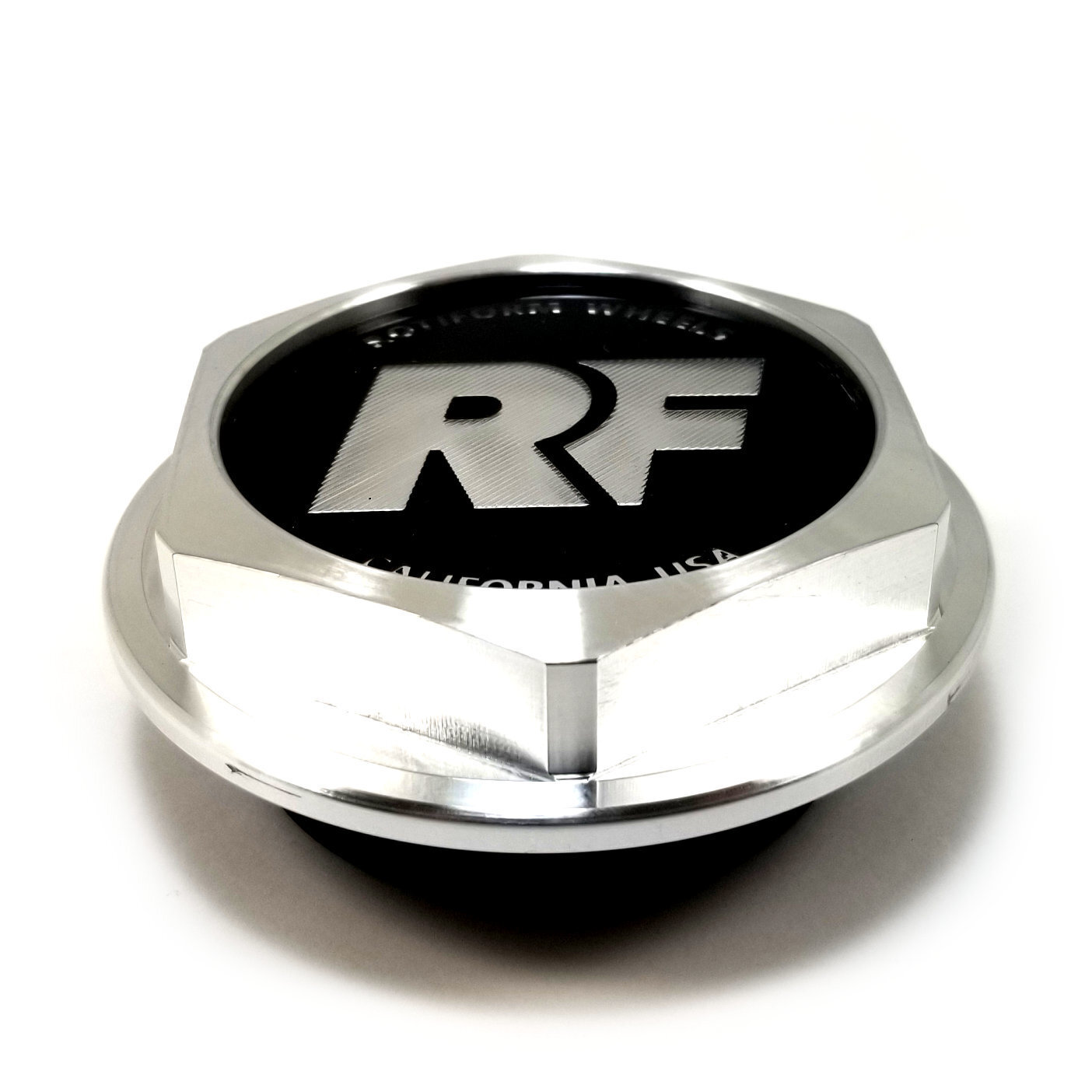 2x 32170-26 RF Rotiform Wheel Center Caps Black Threaded RSE Silver ...