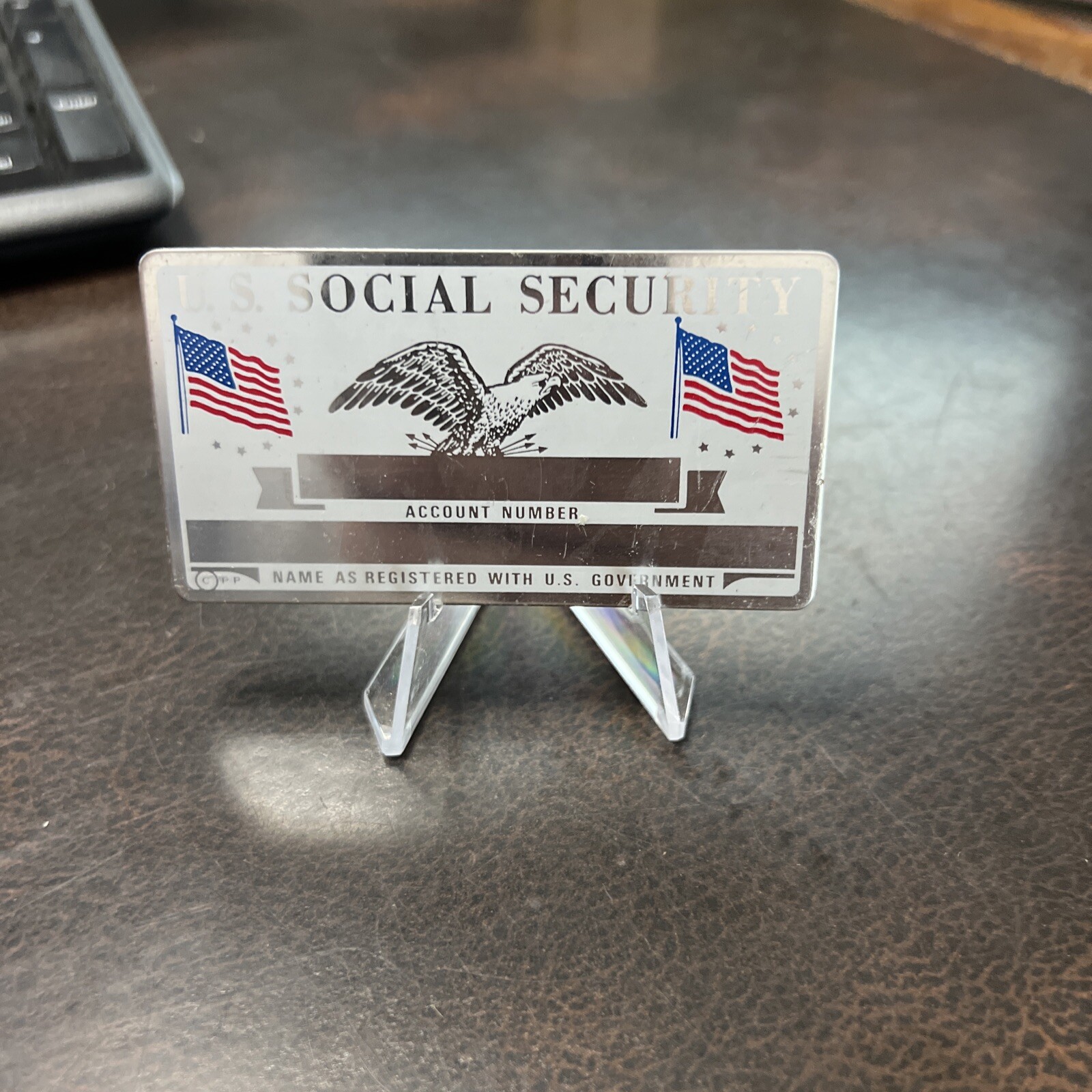 Vintage Brass / Metal Social Security Card | eBay