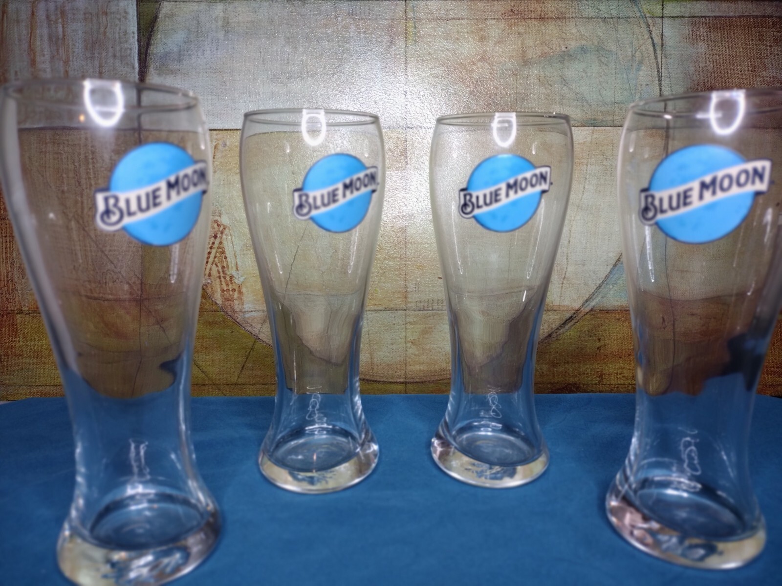 Blue Moon Belgium White Beer Pilsner Glasses 🍺Set of 4 🍻 New🍺 16oz | eBay