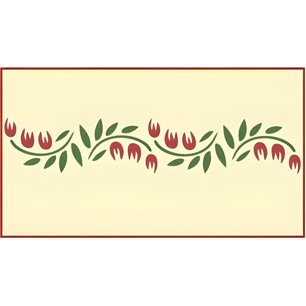 FLOWER BUDS BORDER STENCIL - The Artful Stencil | eBay