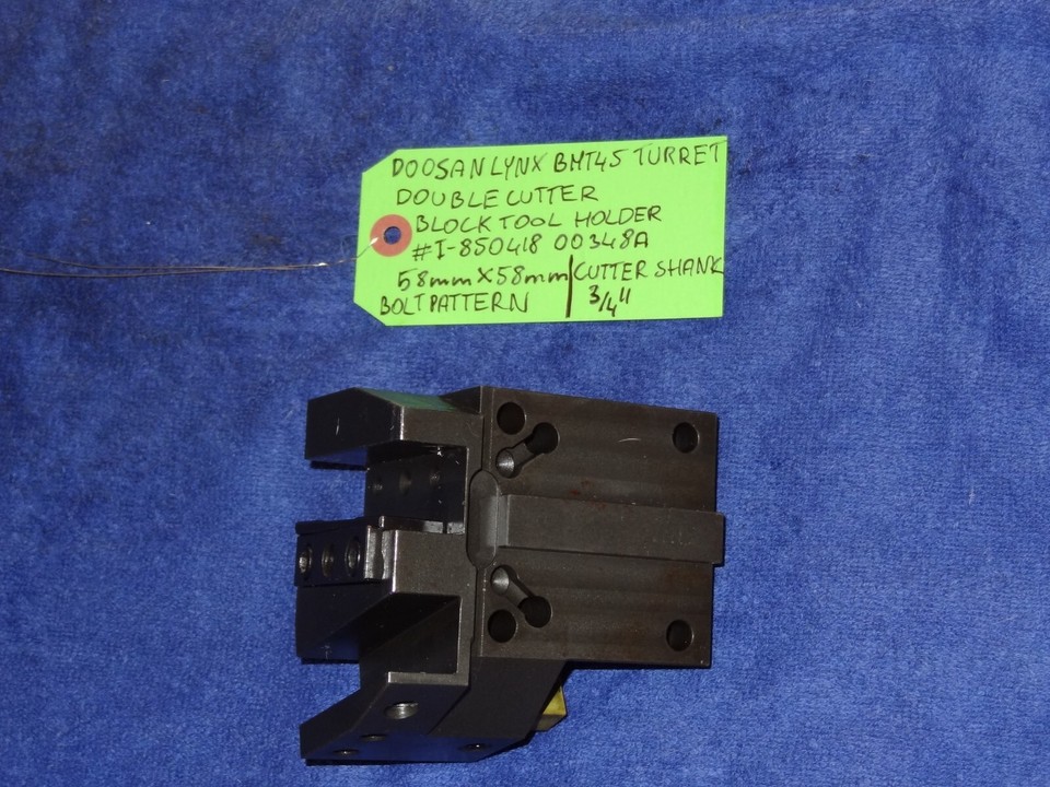 DOOSAN LYNX BMT45 TURRET DOUBLE CUTTER TOOL HOLDER #I-850418 00348 A | eBay