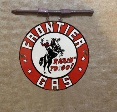 WEATHERED METAL O SCALE 1:18 FRONTIER GAS HANGING STATION SIGN LAYOUT ...
