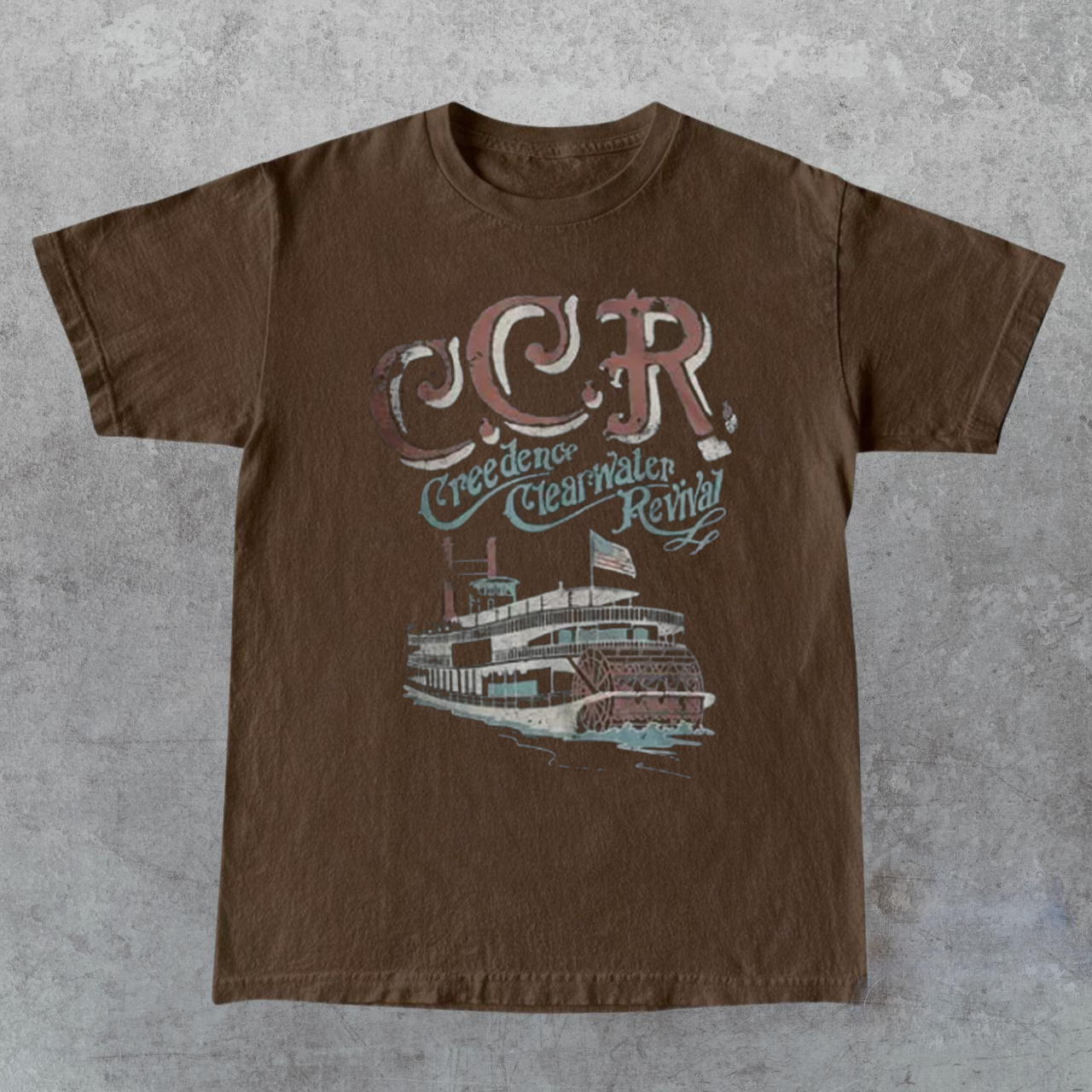 Creedence Clearwater Revival Band Unisex Brown T Shirt Full Size S-5XL