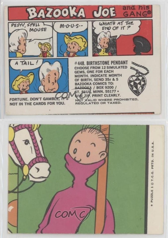 1960s Topps Bazooka Joe Comic Cards Pesty spell mouse 0c41 | eBay