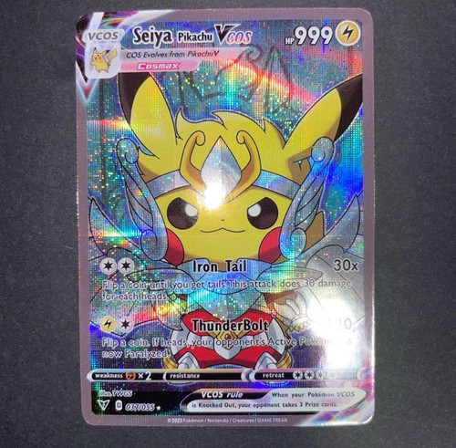 Pikachu Cosplay Saint Seiya Pokémon Custom ACG Card Holofoil Anime Hero ...