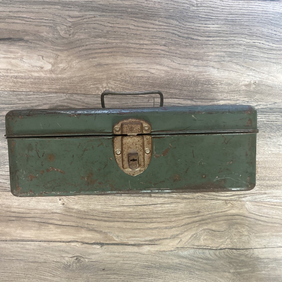 Vintage Union Utility Chest Metal Tackle Box | eBay