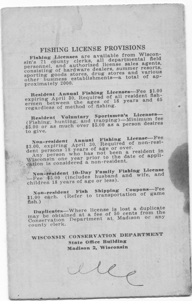 Vintage Wisconsin Fishing Regulations Booklet of 1948 | eBay