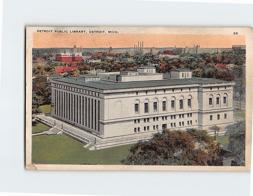 Postcard Detroit Public Library, Detroit, Michigan | eBay