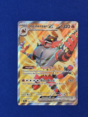 Incineroar ex - 187/162 - Full Art Rare - Temporal Forces Pokemon TCG ...