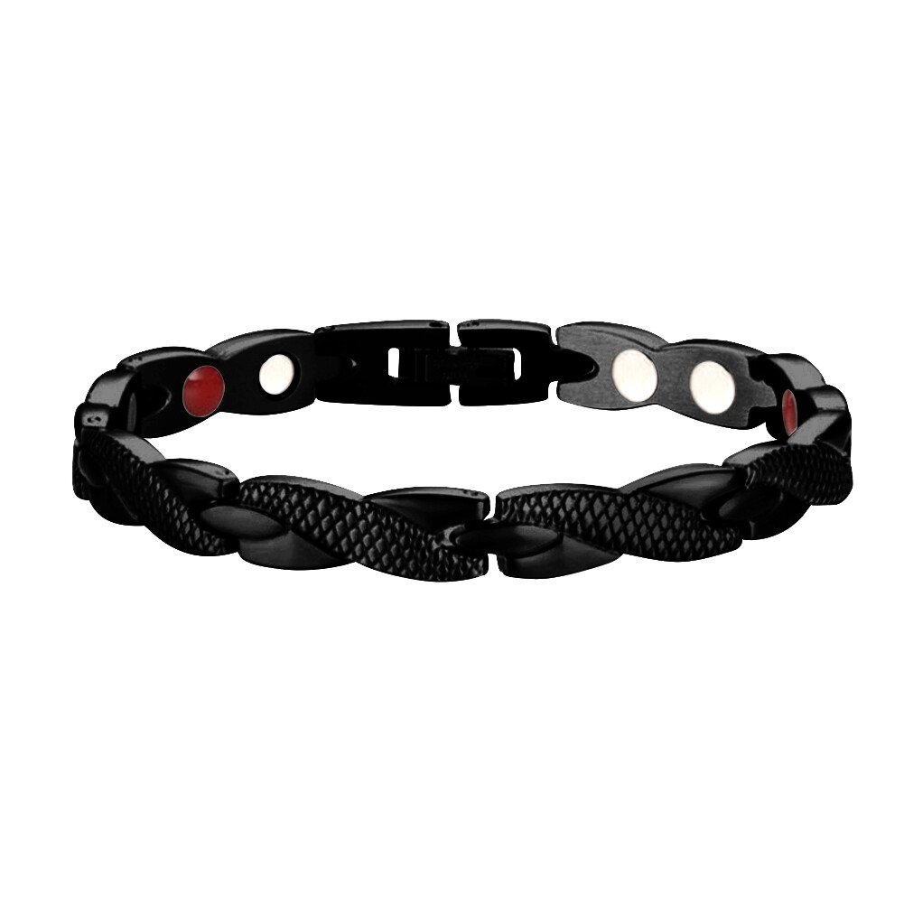 AU Twisted Dragon Magnetic Therapy Couple Bracelet Detachable Bangles ...