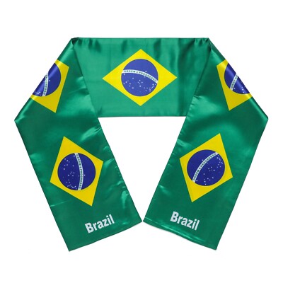 Brazil Flag Double-Sided Shawl Scarf - Brazilian World Cup Soccer ...