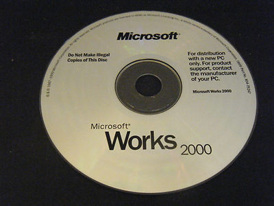 Microsoft Works 2000 #X04-75247 Replacement Disc (PC, 1999) - Disc Only ...