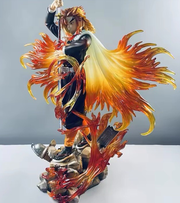 30cm Demon Slayer Rengoku Kyojuro Figure - Collectible Anime GK Statue ...
