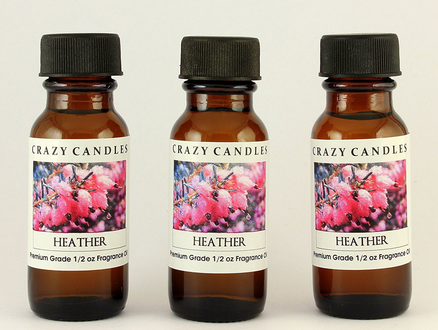 3 Heather 1/2oz Premium Grade Scented Fragrance Oil Crazy Candles | eBay