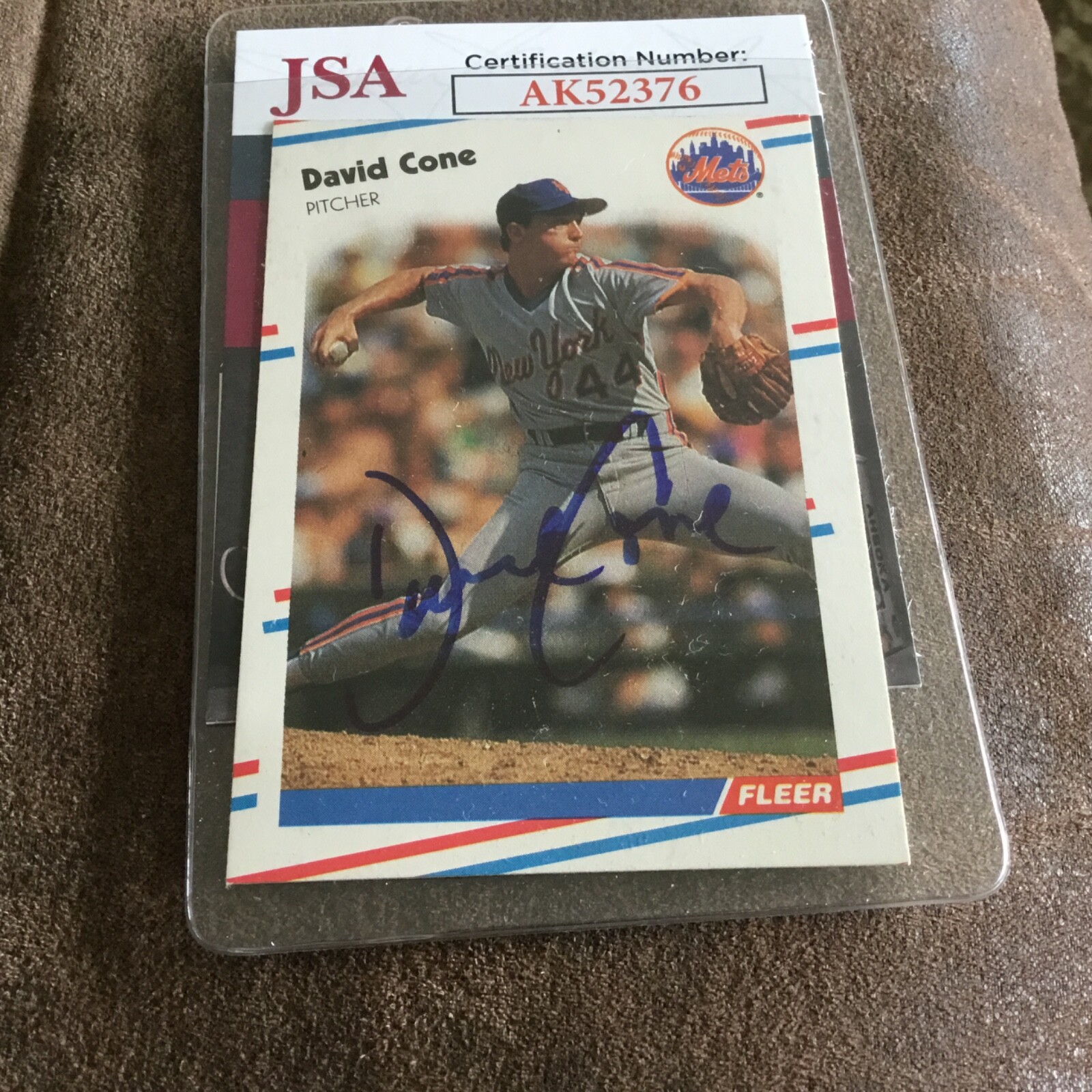 Autographed 1988 Fleer David Cone JSA Cert. TOUGH AUTO | eBay