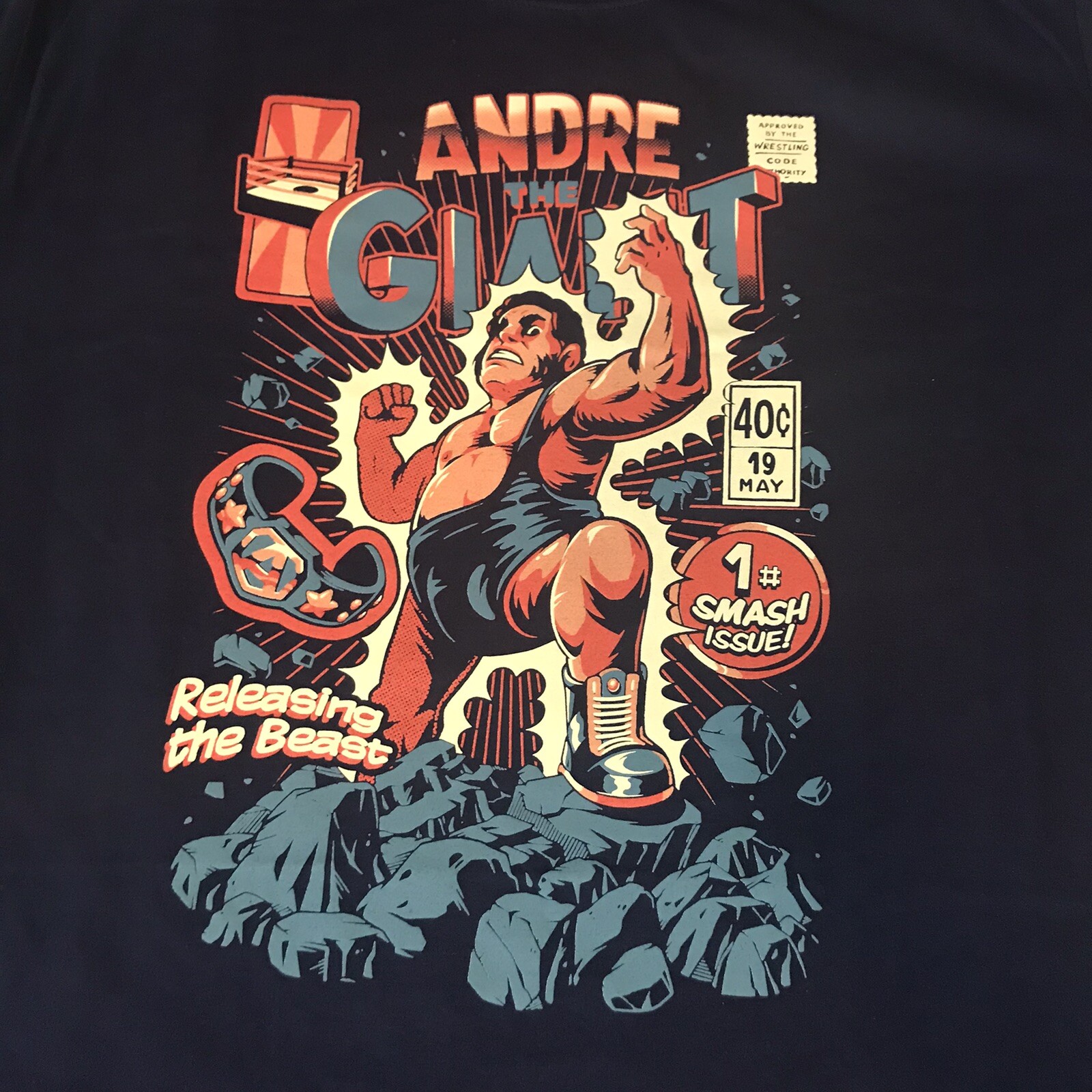 Andre the Giant Comic Book Cover T-Shirt "Releasing T… - Gem