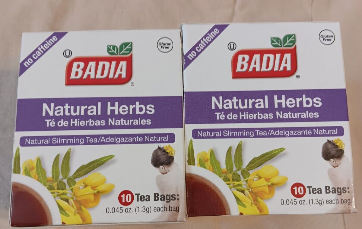 Badia Natural Herbs Slimming Tea Lose Weight (25 Bags Box) 4 Boxes for ...