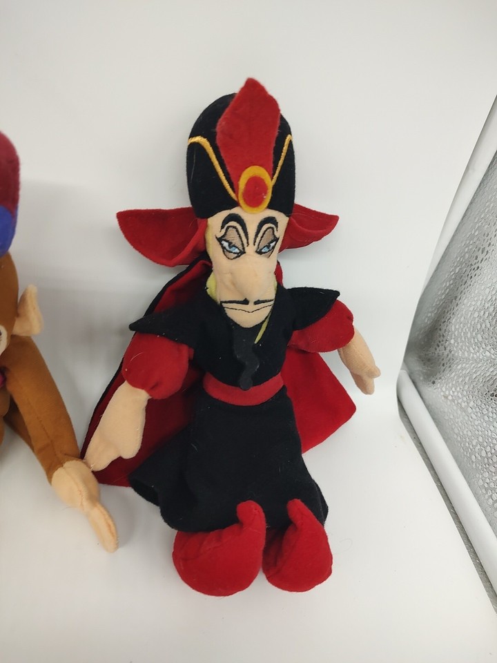 Disney Store Jafar Abu Genie Iago Plush Aladdin Stuffed Toy | eBay
