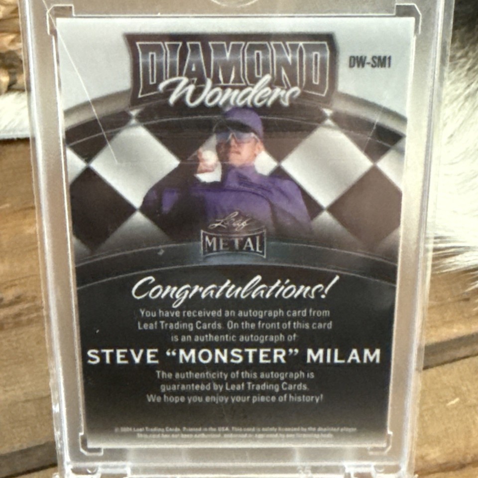 2024 leaf metal baseball auto steve monster milam Blue Diamond Wonder 2 ...