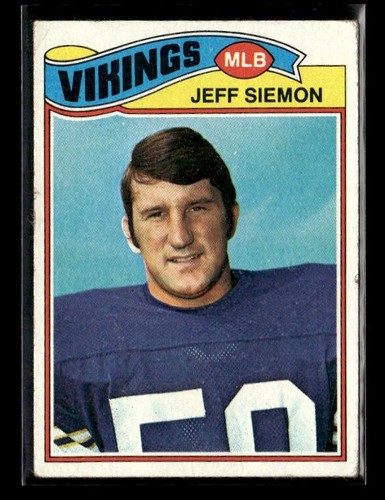 1977 Topps #465 Jeff Siemon Minnesota Vikings | eBay