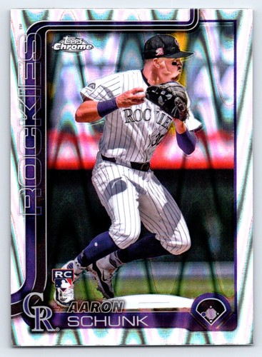 2025 Topps Chrome Raywave Refractor #238 Aaron Schunk (RC) Colorado ...