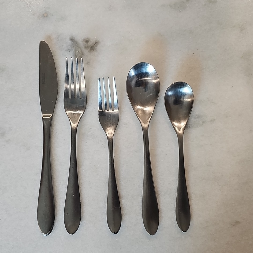 Food Network BASIL Flatware Stainless Satin Finish 5 Piece Place ...