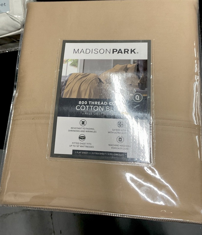 Comfort Classics 800 Thread Count Cotton Blend Sateen Sheet Set: Queen ...