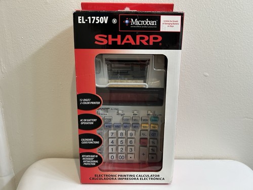 Sharp EL-1750V 12 Digit Electronic Printing Calculator, NEW IN BOX ...