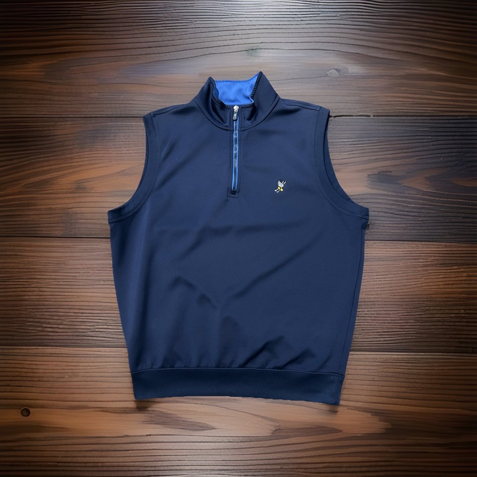 Fairway & Greene Winged Foot Golf Club Quarter Zip Vest Mens Medium EUC ...