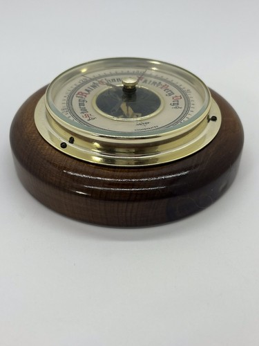 Vintage Swift Compensated Barometer Made In England Round Wood Frame ...