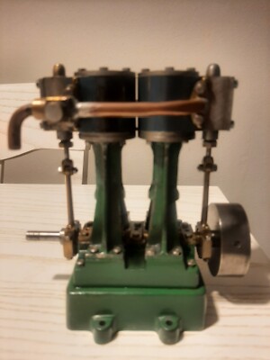 Live steam twin cylinder engine from Stuart Turner No. D10 vertical ...