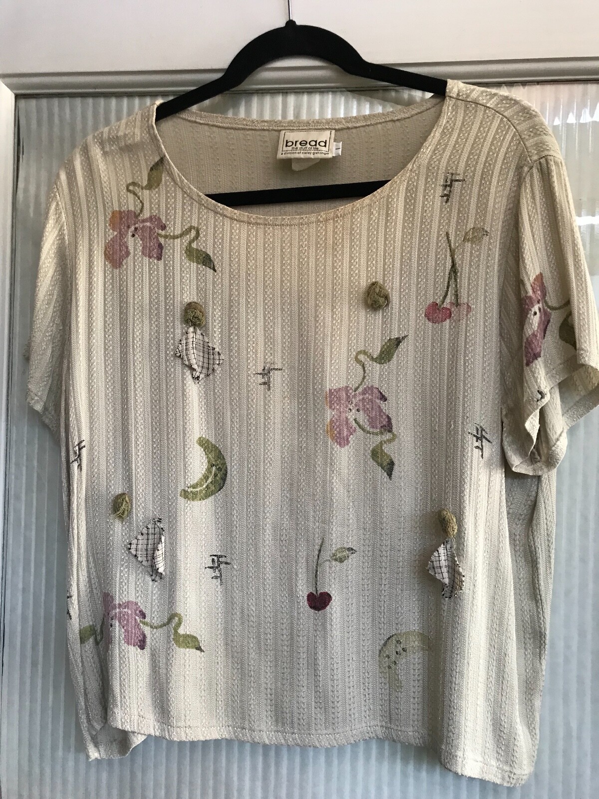 BREAD by Staley Gretzinger Crop Art to Wear Painted F… - Gem