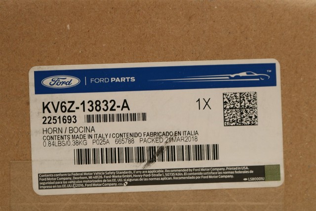 OEM Ford Low Note Horn Assembly KV6Z-13832-A Transit Connect 2018-2021 ...