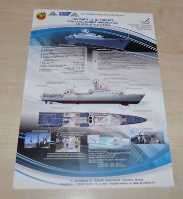 Frigate Gepard 3.9 Antisubmarine Ballistic Attack Fleet Navy Russian ...