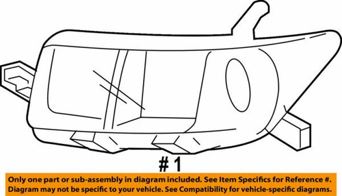 81170-12B90 Toyota Unit assy, headlamp, lh 8117012B90, New Genuine OEM ...